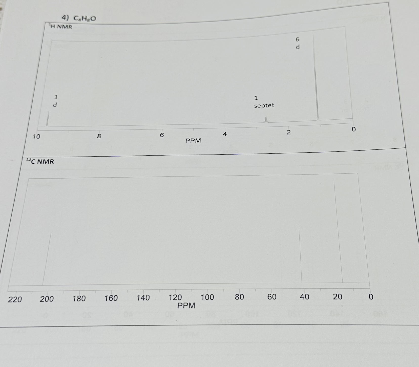 determine the structure of each spectra and identify | Chegg.com