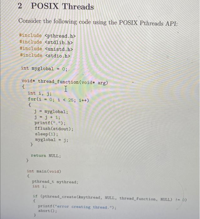 Solved Please help me answer - Sleep() causes the program to | Chegg.com