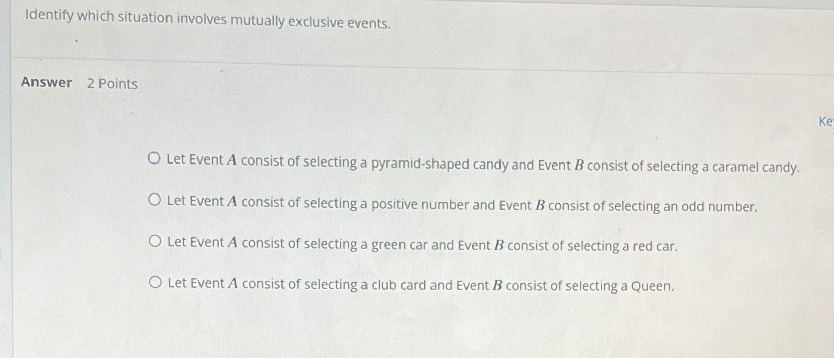 Solved Identify which situation involves mutually exclusive | Chegg.com