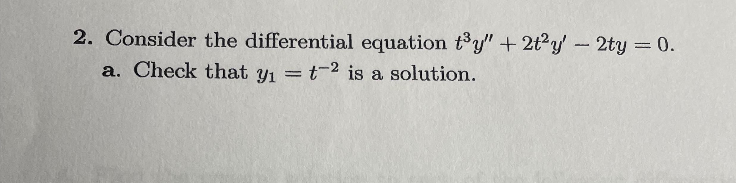 Solved Consider the differential equation | Chegg.com