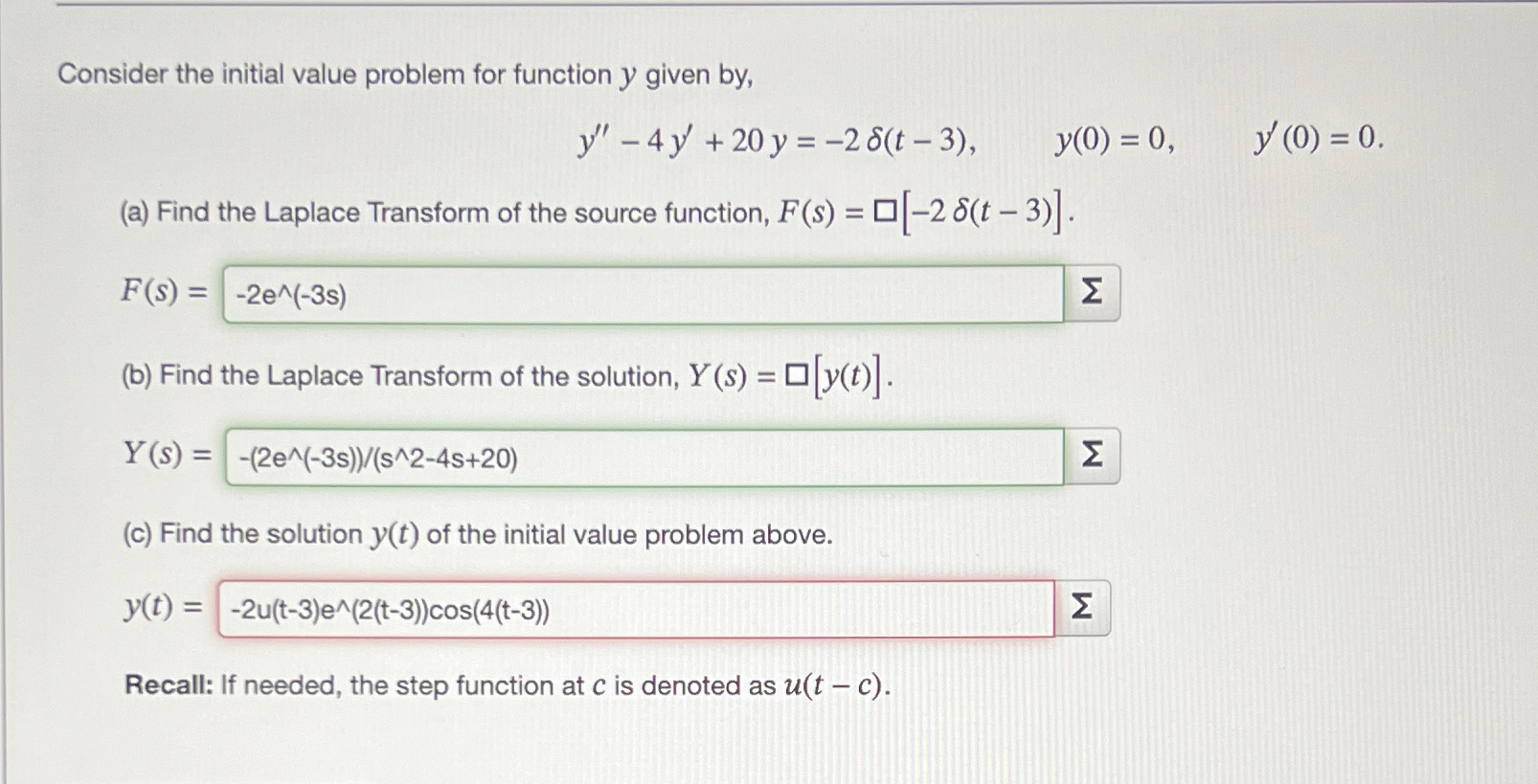 Solved Consider the initial value problem for function y | Chegg.com