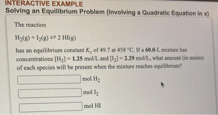 Solved INTERACTIVE EXAMPLE Solving an Equilibrium Problem | Chegg.com