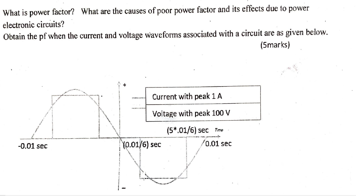 Solved What is power factor? What are the causes of poor | Chegg.com