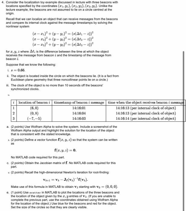 Consider the localization toy example discussed in | Chegg.com