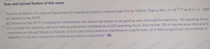Solved Scan and Upload Section of this examThe time to | Chegg.com