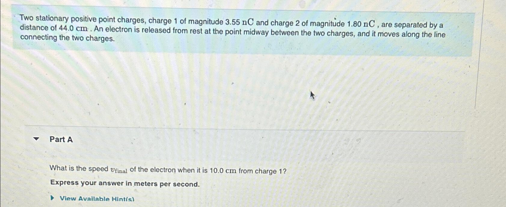 Solved Two stationary positive point charges, charge 1 ﻿of | Chegg.com