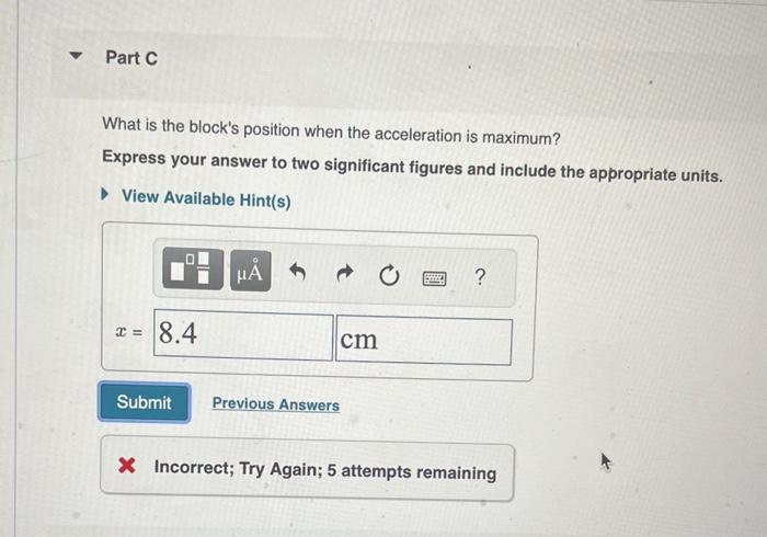 Solved A 200 g block attached to a spring with spring | Chegg.com