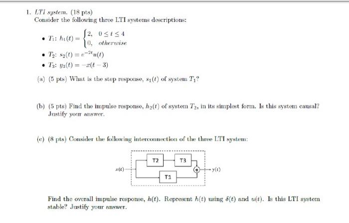 Solved 1. LTV system. (18 pts) Consider the following three | Chegg.com Solved 1. LTV system. (18 pts) Consider the following three | Chegg.com