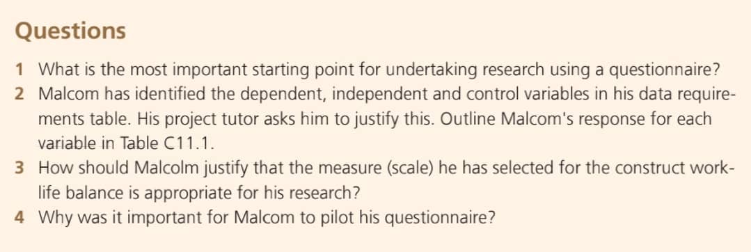 Solved Questions1 ﻿What is the most important starting point | Chegg.com