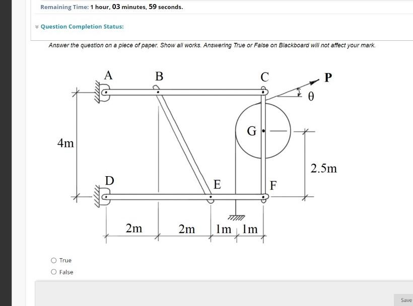 Solved A frame is supported by pin joint A and pin joint D. | Chegg.com