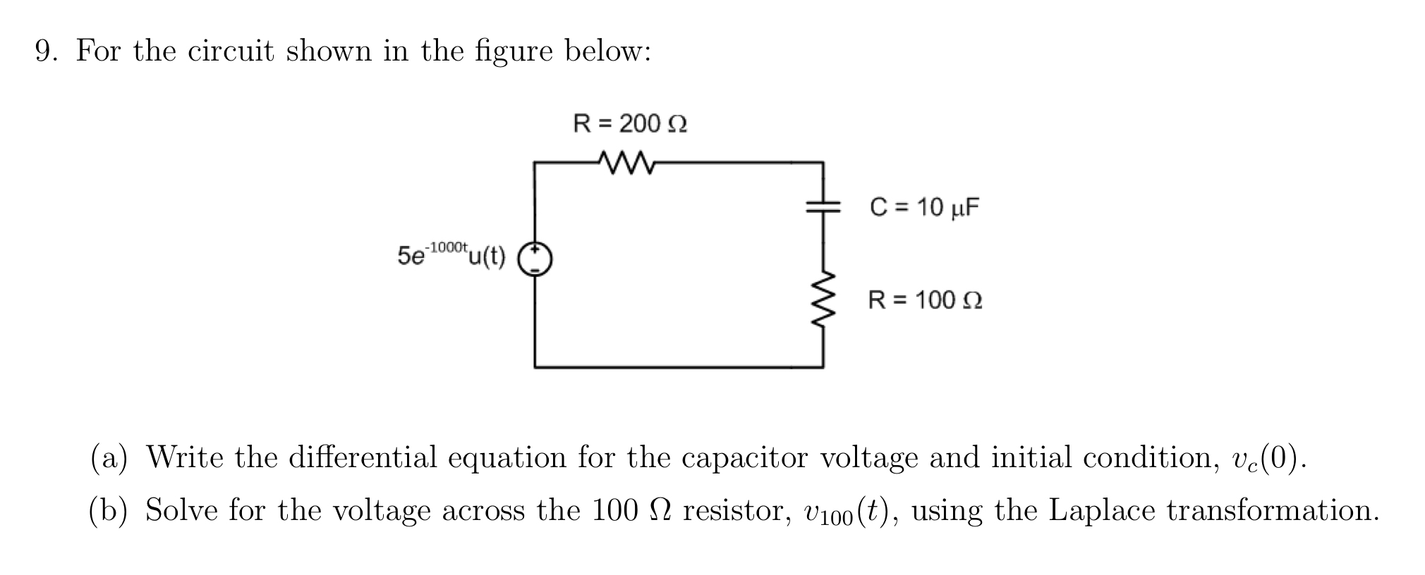 For the circuit shown in the figure below:(a) ﻿Write | Chegg.com