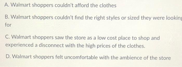 Solved What was the problem Walmart discovered when they | Chegg.com