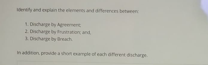 Solved Identify and explain the elements and differences | Chegg.com
