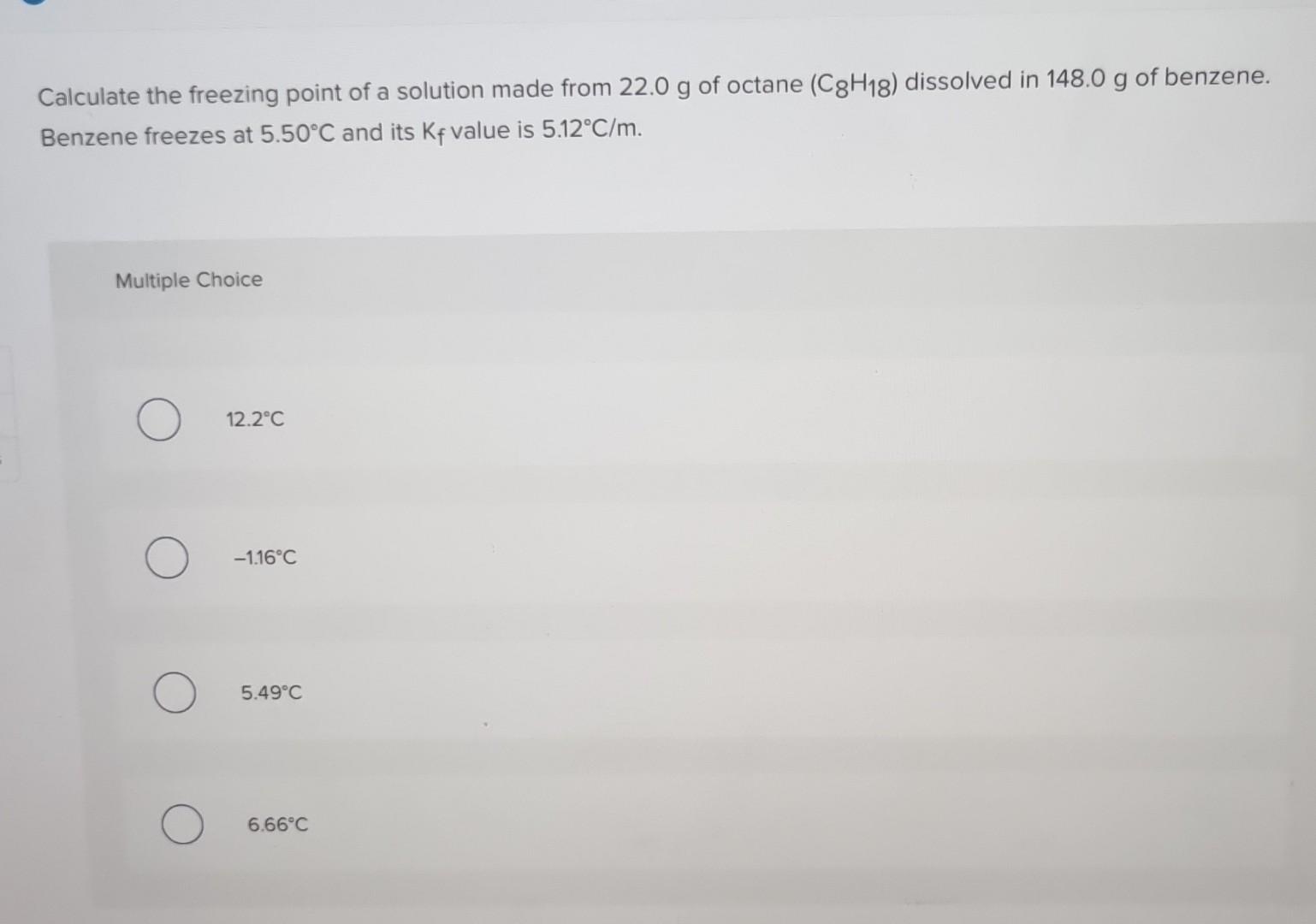 Solved Calculate the freezing point of a solution made from | Chegg.com