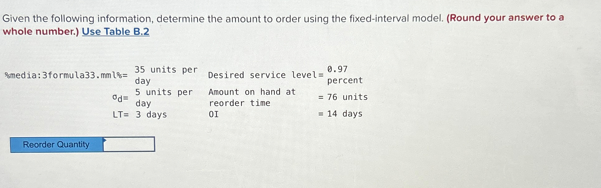 Solved Given the following information, determine the amount | Chegg.com
