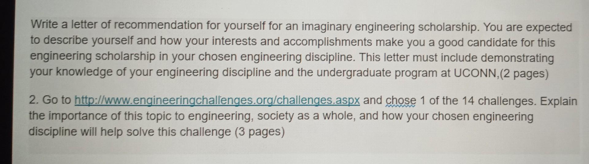 Write a letter of recommendation for yourself for an | Chegg.com