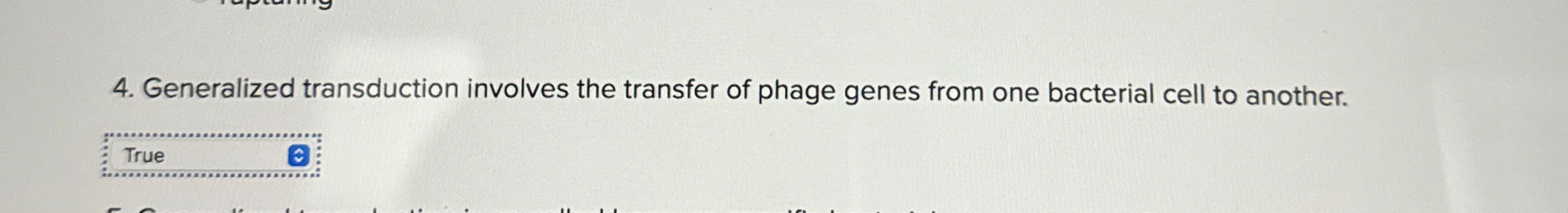 Solved Generalized transduction involves the transfer of | Chegg.com