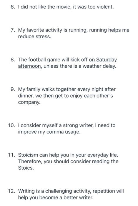 Comma Splice QuizEvaluate each sentence and determine | Chegg.com