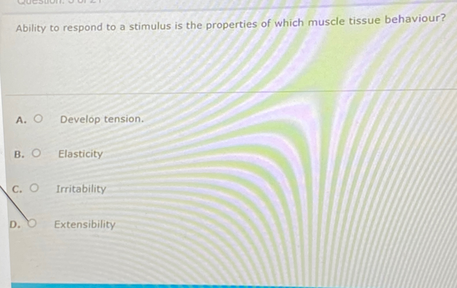 Solved Ability to respond to a stimulus is the properties of | Chegg.com