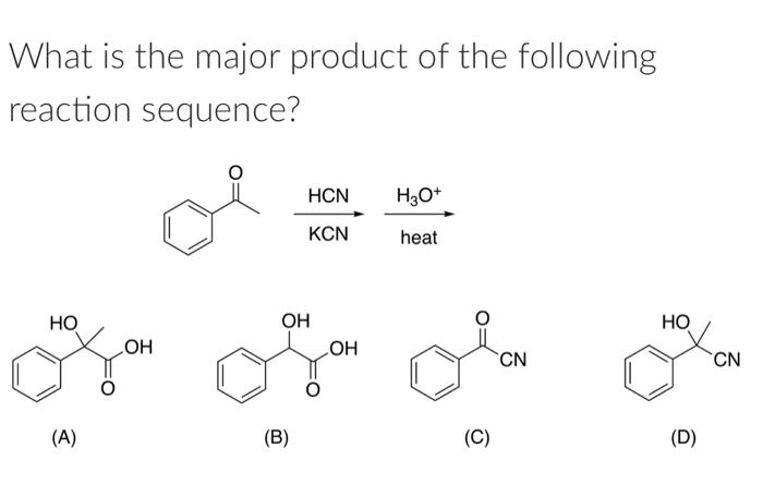 Solved What is the major product of the following reaction | Chegg.com
