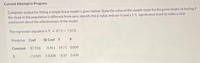 Solved Use the computer output to estimate the intercept β0 | Chegg.com