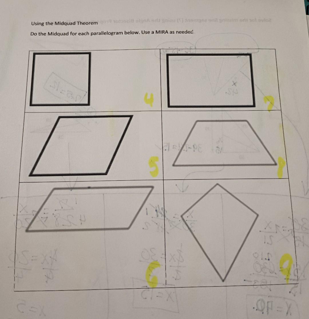 Solved Using the Midquad Theorem | Chegg.com