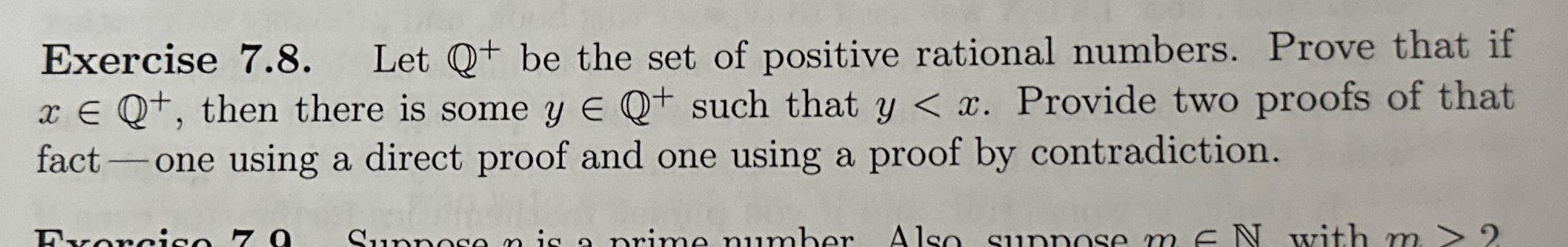 Let Q+be the set of positive rational numbers. Prove | Chegg.com