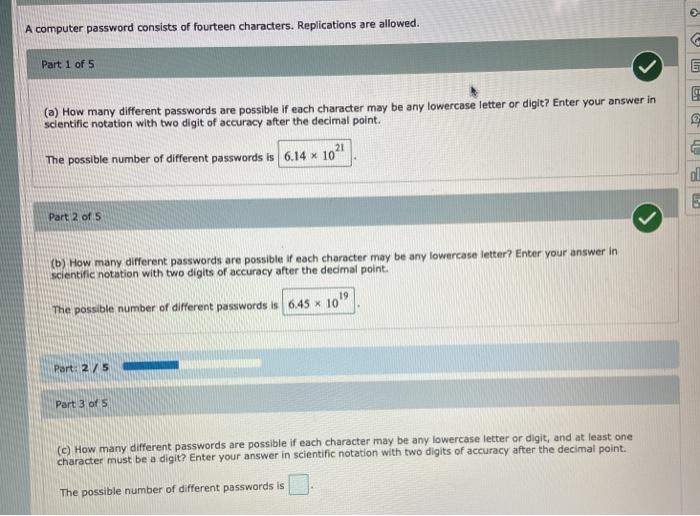 Solved A Computer Password Consists Of Fourteen Characters 