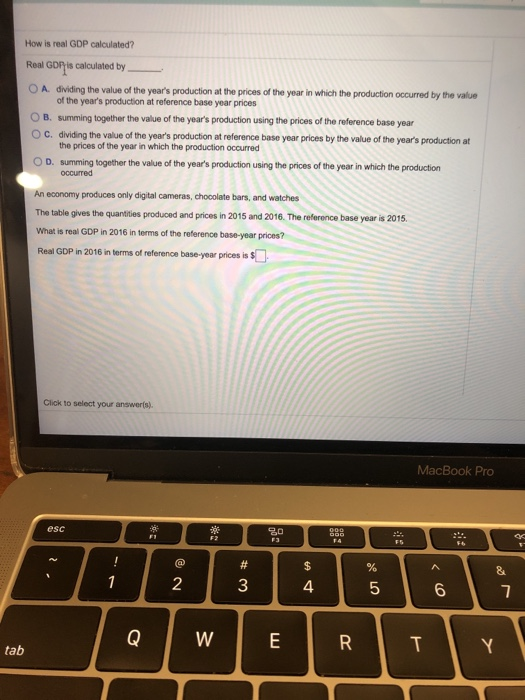 Solved In 2015 Item Quantity Price Digital cameras 1 $2 each | Chegg.com