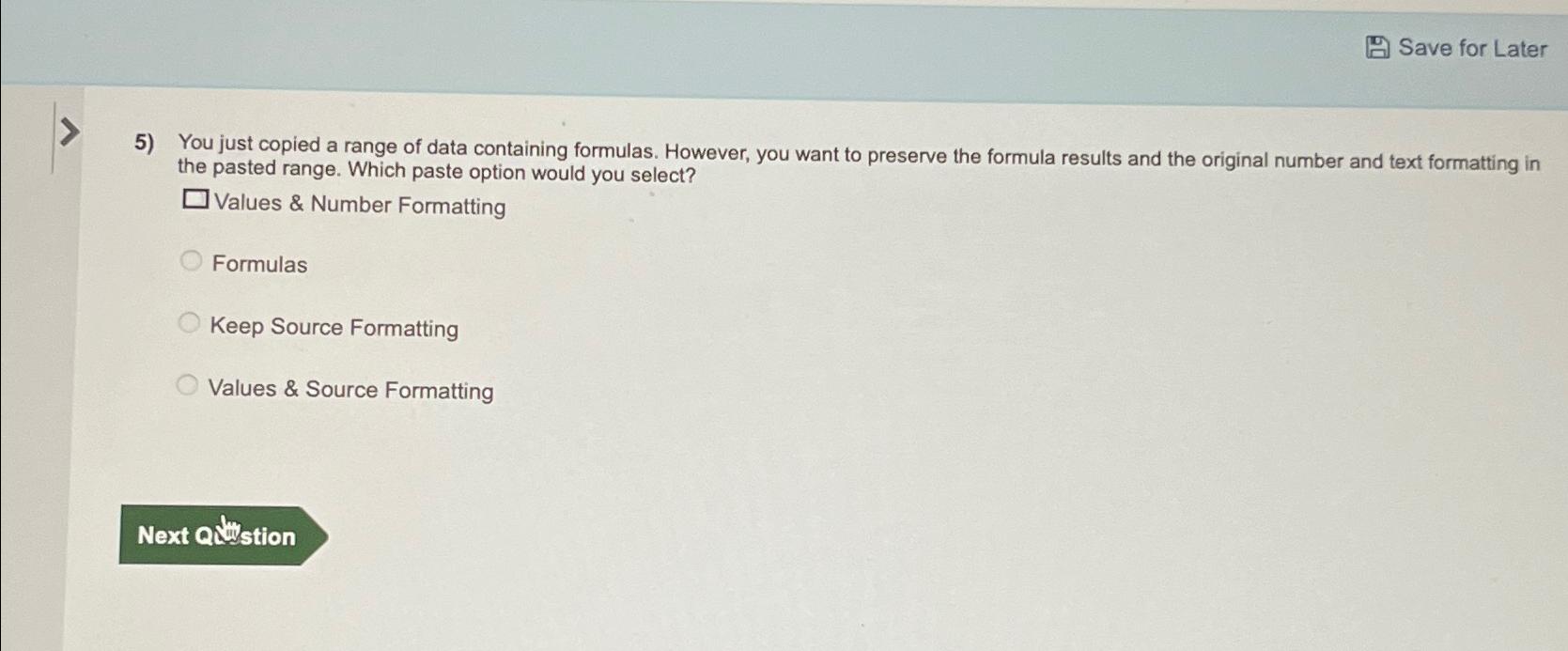 Solved Dave for LaterYou just copied a range of data | Chegg.com