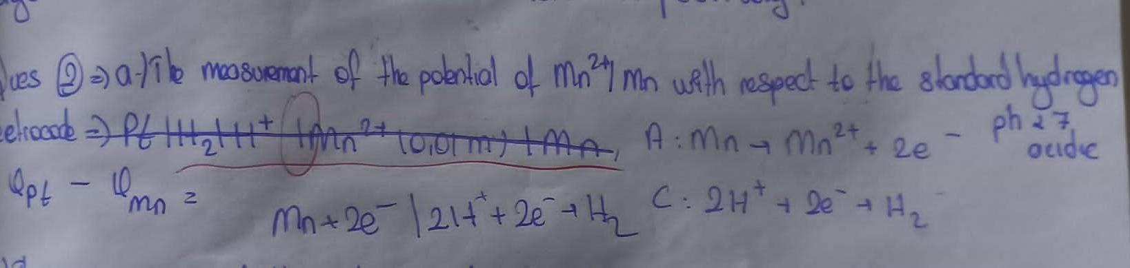 Wues (2) => ﻿at The meosurement of the polential of | Chegg.com
