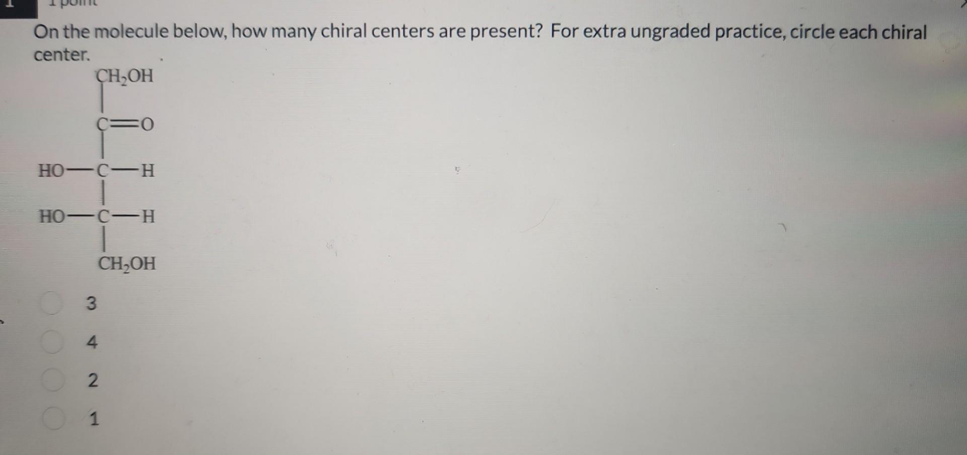 Solved On the molecule below, how many chiral centers are | Chegg.com