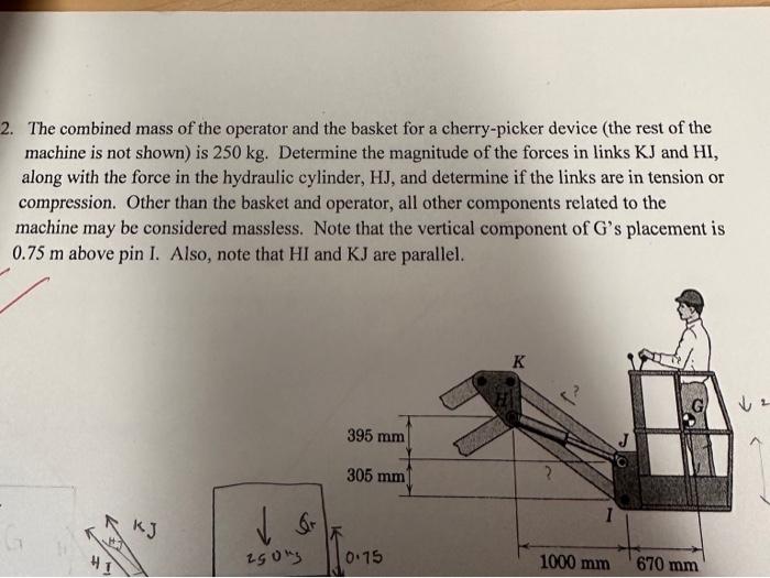Solved The combined mass of the operator and the basket for | Chegg.com