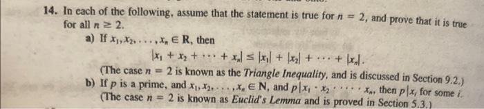 Solved math proofs I only need 14b and 18b and 18c | Chegg.com