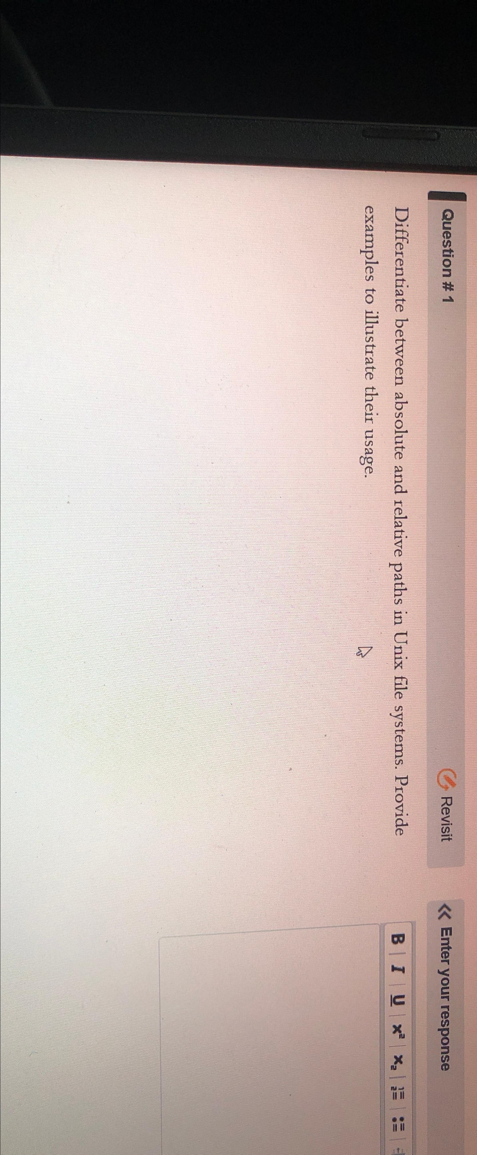 Solved Question # 1RevisitEnter your responseDifferentiate | Chegg.com