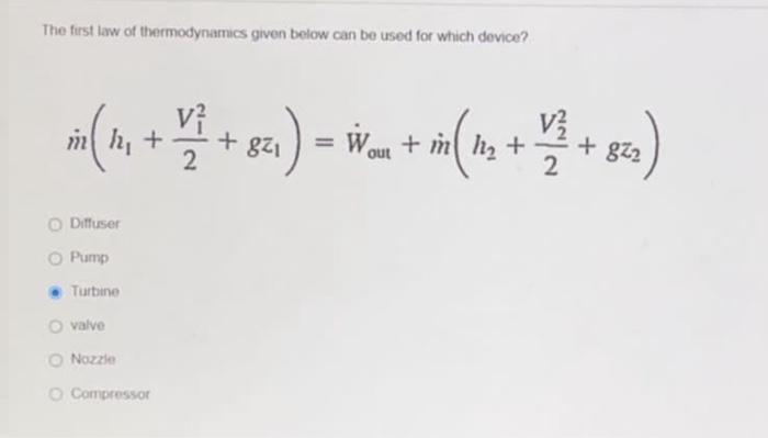 Solved The furst law of thermodynamics given below can be | Chegg.com