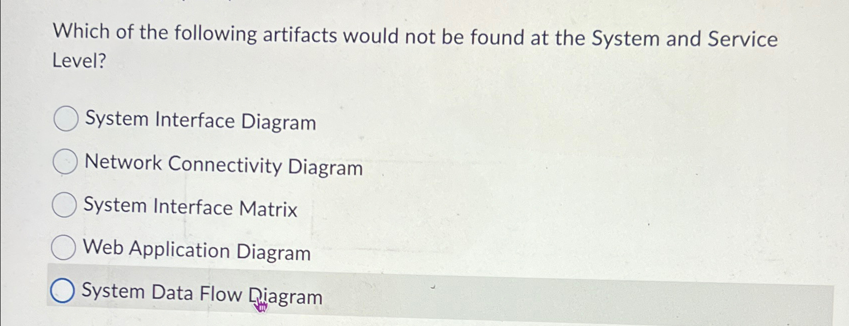 Solved Which of the following artifacts would not be found | Chegg.com