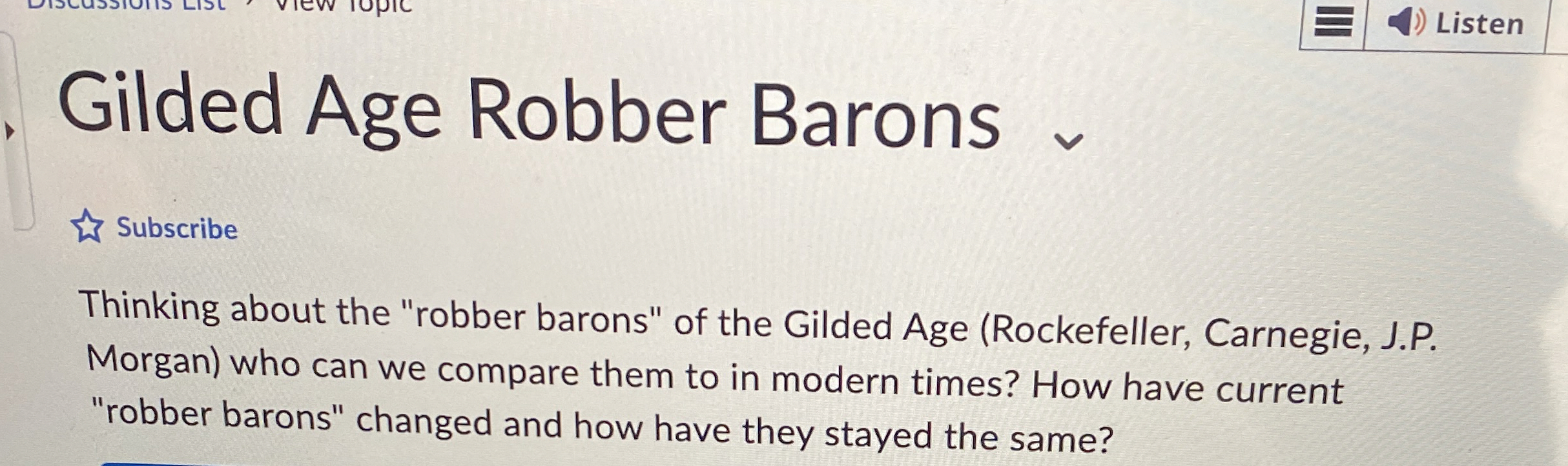Gilded Age Robber BaronsSubscribeThinking about the | Chegg.com