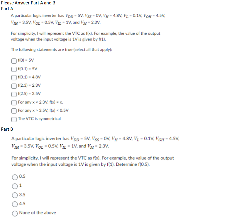 Solved Please Answer Part A and BPart AA particular logic | Chegg.com