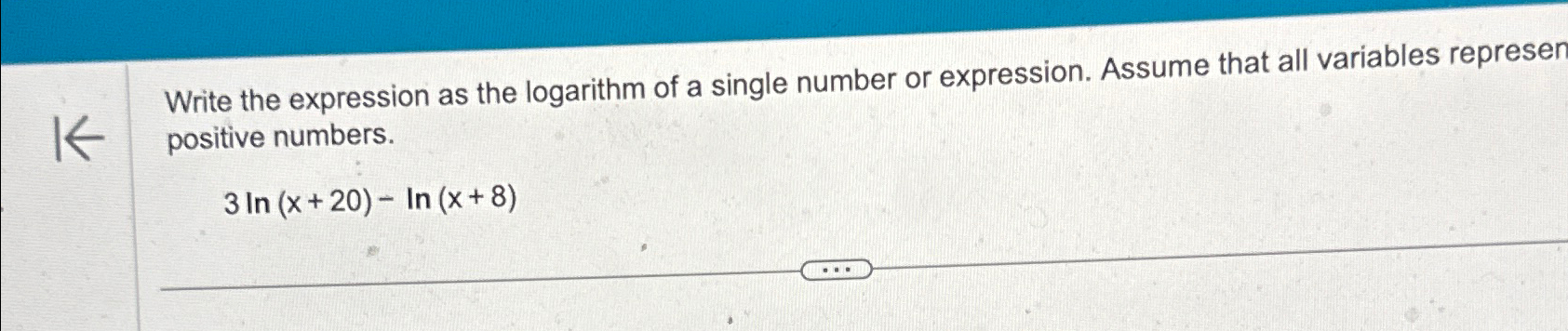 Solved Write the expression as the logarithm of a single | Chegg.com