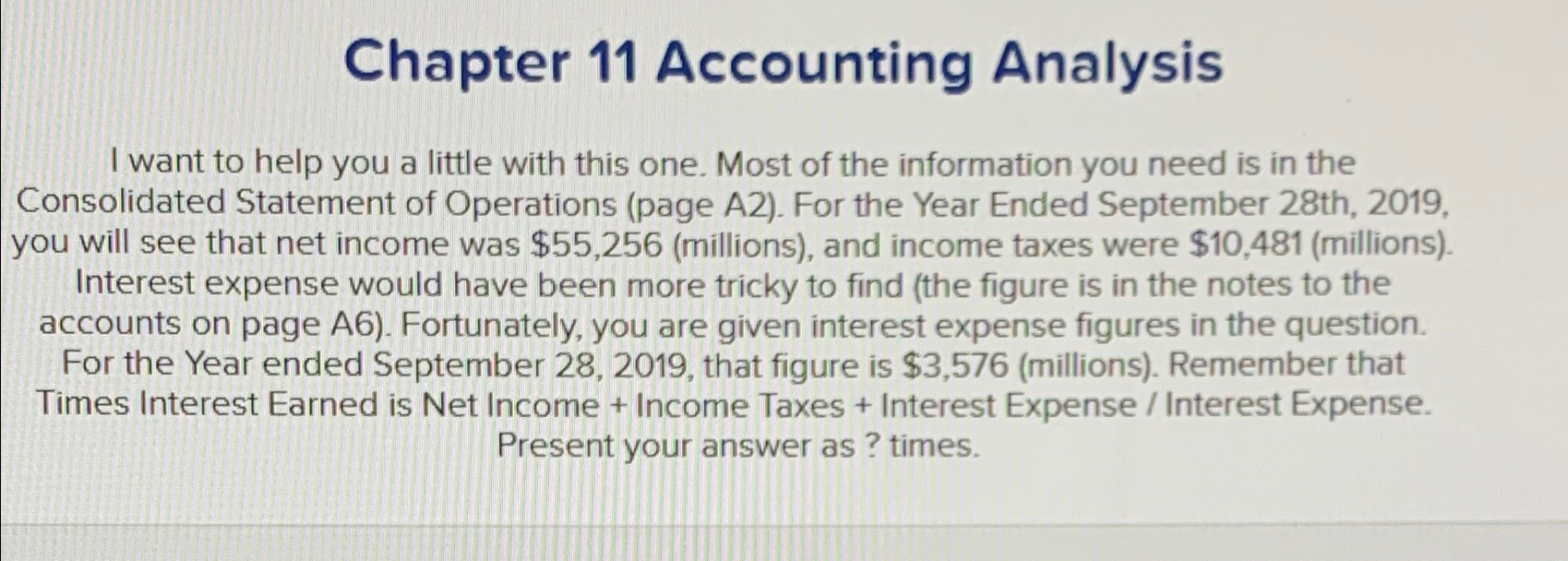 Solved Chapter 11 ﻿Accounting AnalysisI want to help you a | Chegg.com