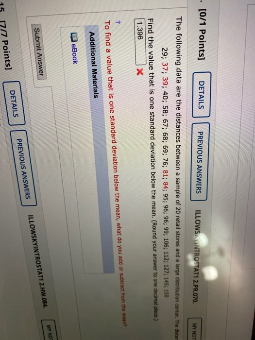 Solved 15. (-17 Points] DETAILS ILLOWSKYINTROSTAT1 2.HW.084. | Chegg.com