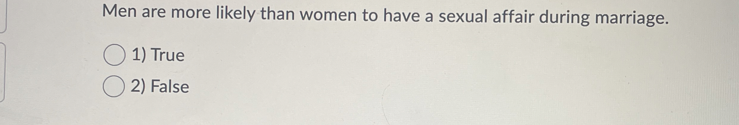Solved Men are more likely than women to have a sexual | Chegg.com