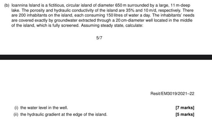 Solved (b) Ioannina Island is a fictitious, circular island | Chegg.com