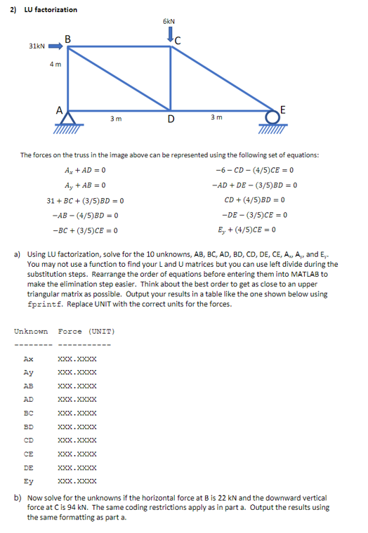 Solved MATLAB, ONLY ANSWER IN MATLAB CODE, PLEASE MAKE CODE | Chegg.com