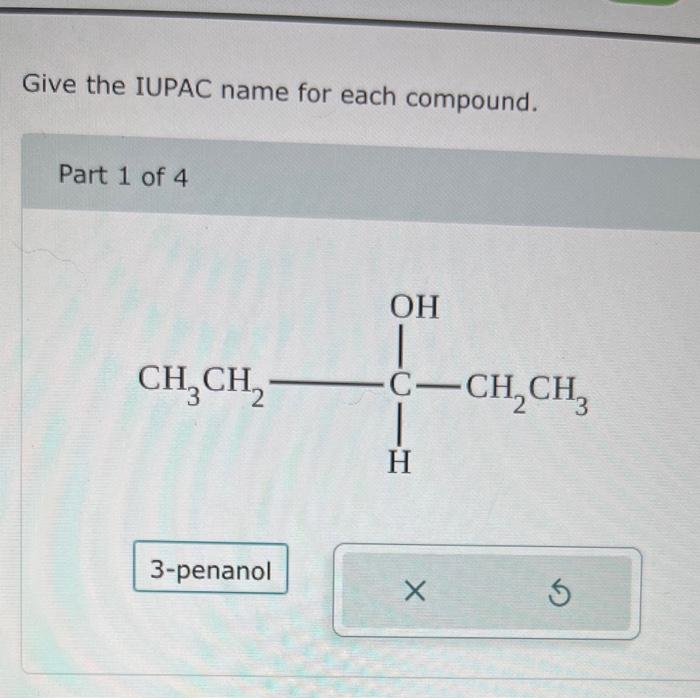 Solved give the IUPAC name for each compound. the names | Chegg.com