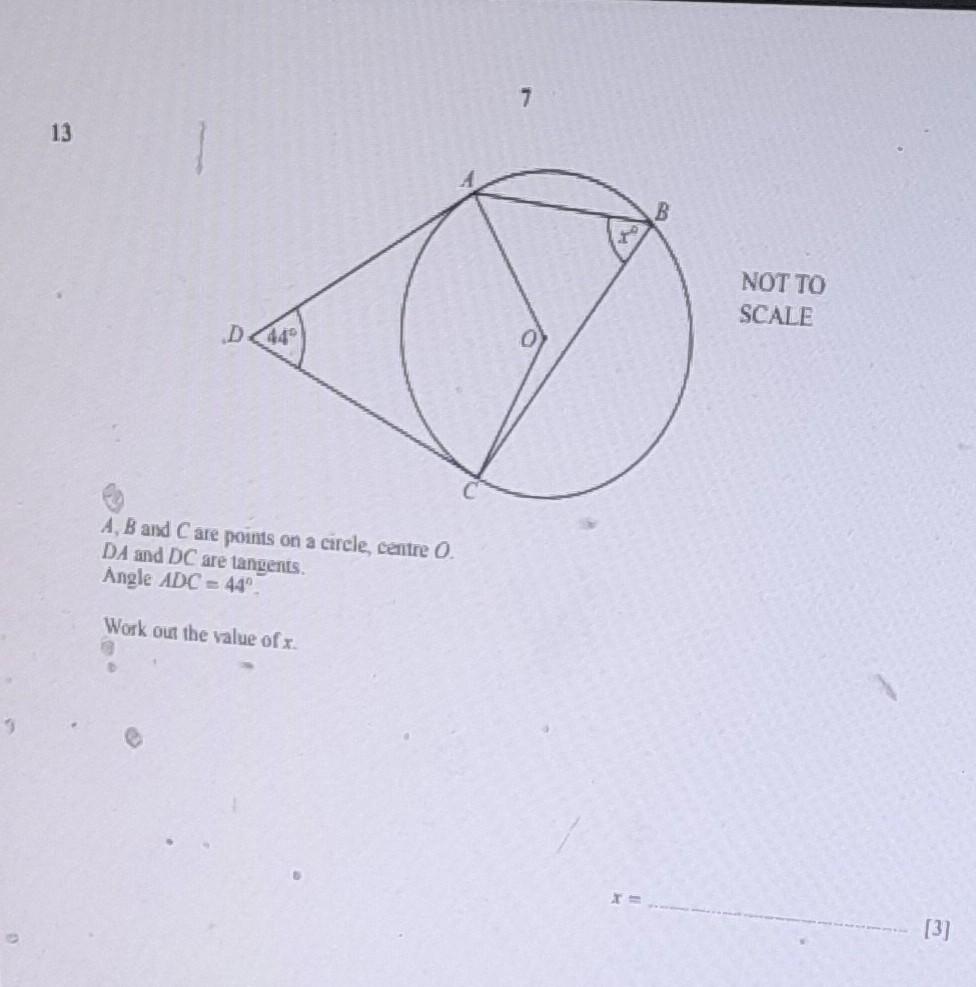 Solved A,B and C are points on a circle, centre O. DA and DC | Chegg.com