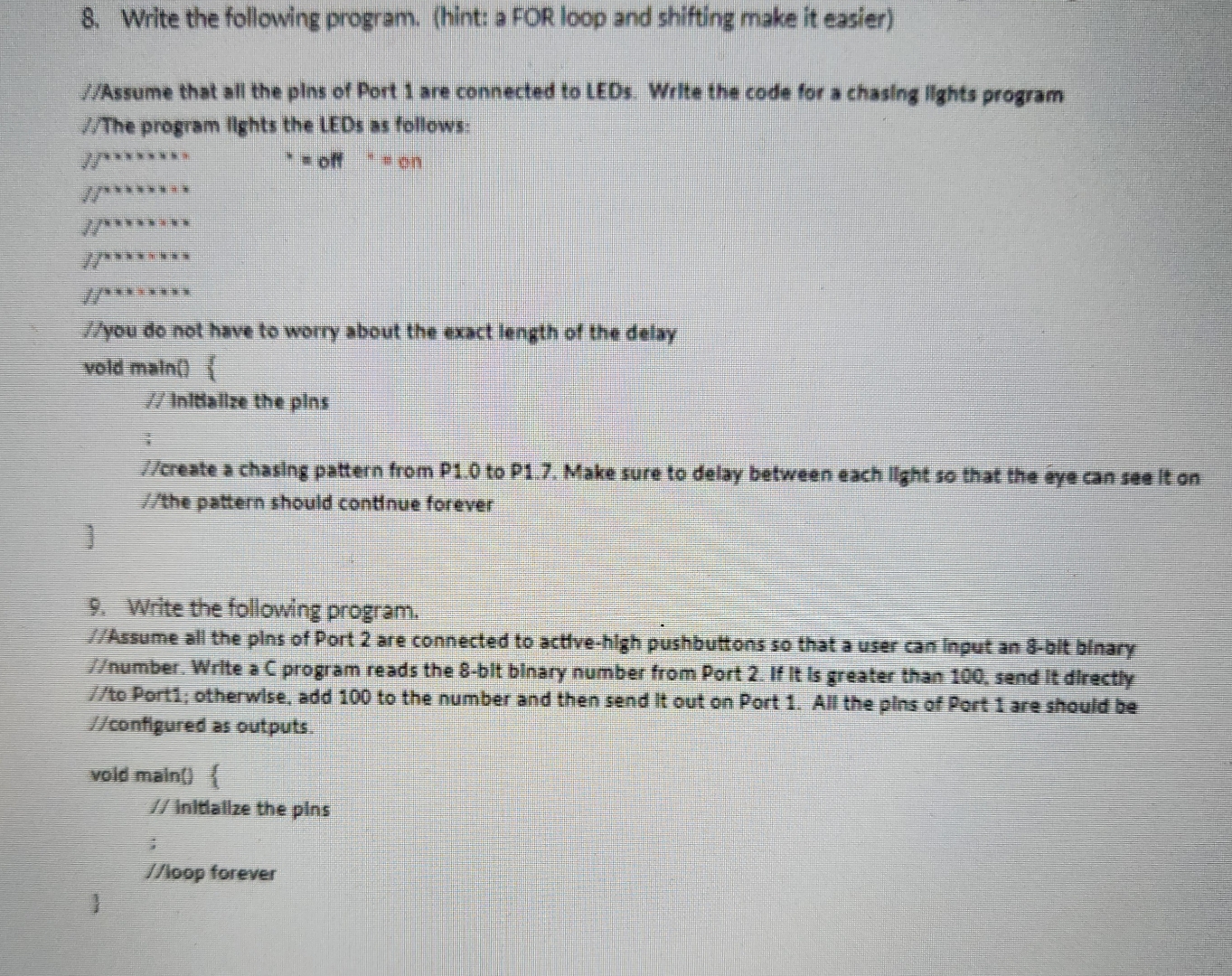 Solved Write the following program. (hint: a FOR loop and | Chegg.com