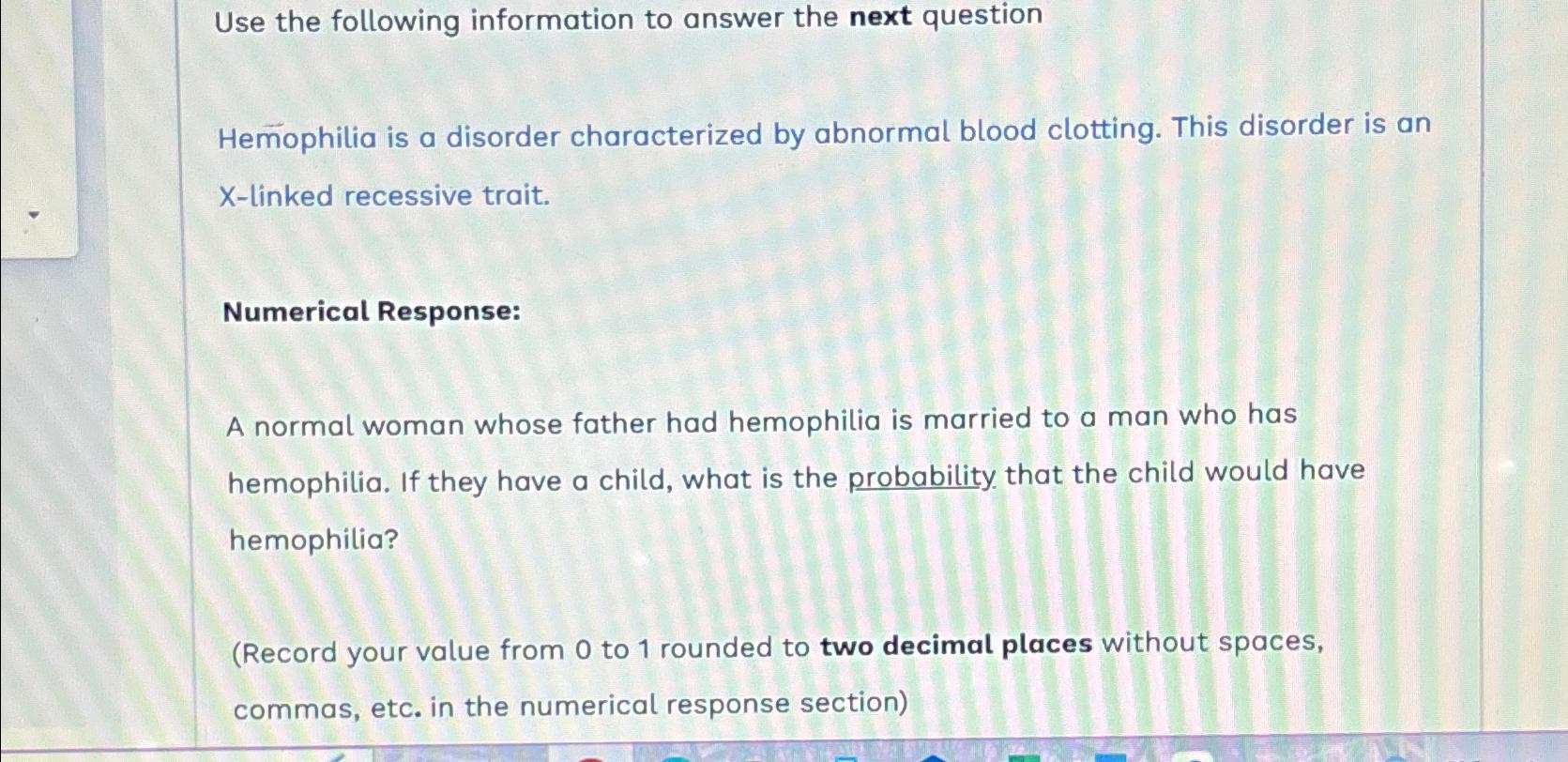 Solved Use the following information to answer the next | Chegg.com