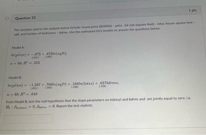 Solved The variables used in the analysis below include: | Chegg.com